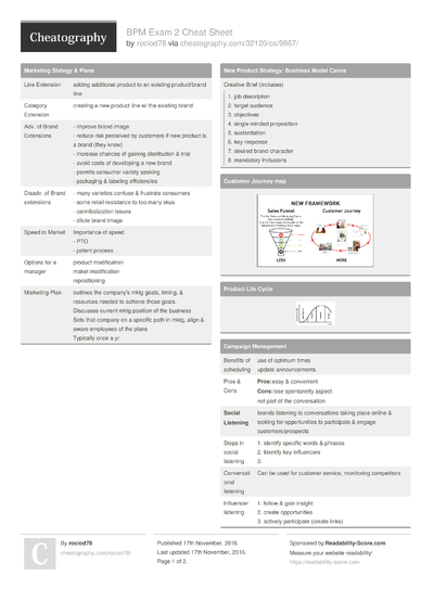 59 Exams Cheat Sheets - Cheatography.com: Cheat Sheets For Every Occasion