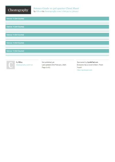 25 Dna Cheat Sheets - Cheatography.com: Cheat Sheets For Every Occasion