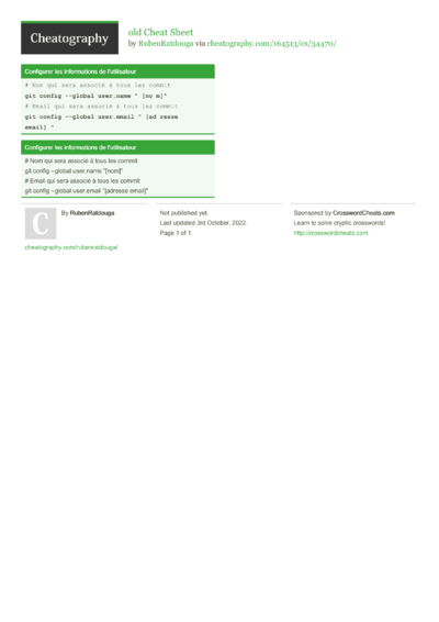 6 Gitlab Cheat Sheets - Cheatography.com: Cheat Sheets For Every Occasion