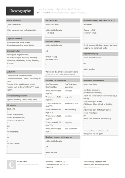 96 C Cheat Sheets - Cheatography.com: Cheat Sheets For Every Occasion