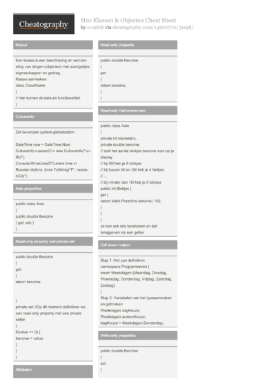 33 Dotnet Cheat Sheets - Cheatography.com: Cheat Sheets For Every Occasion