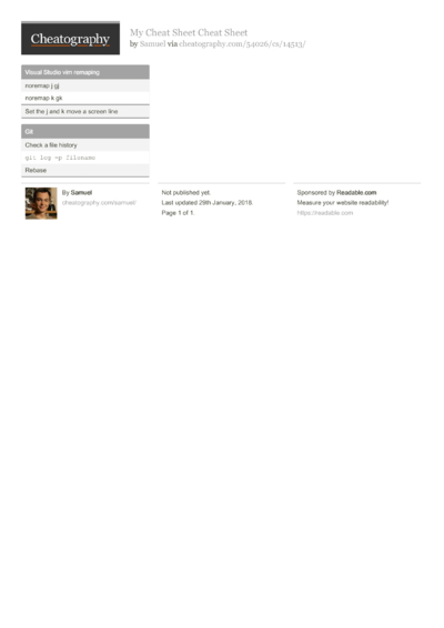 21 Tool Cheat Sheets - Cheatography.com: Cheat Sheets For Every Occasion