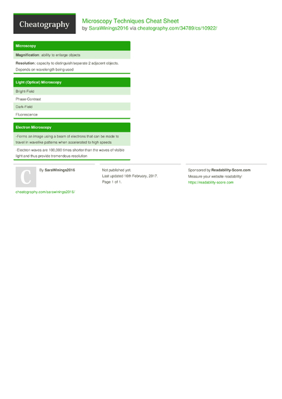 24 Microbiology Cheat Sheets Cheat Sheets For Every