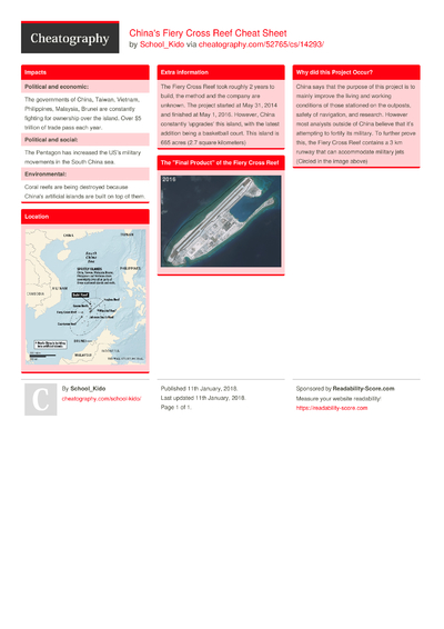 2 China Cheat Sheets - Cheatography.com: Cheat Sheets For Every Occasion