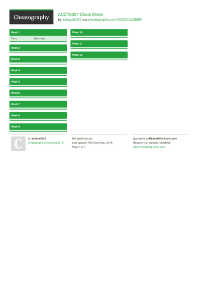 17 Memory Cheat Sheets - Cheatography.com: Cheat Sheets For Every Occasion