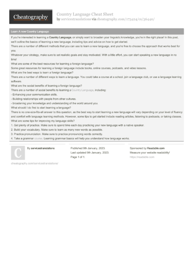 2050 Education Cheat Sheets - Cheatography.com: Cheat Sheets For Every ...