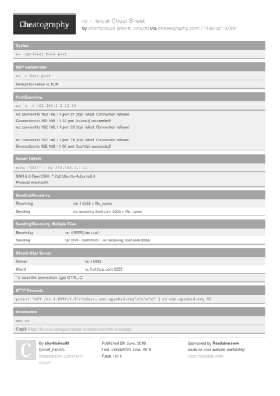 96 Networking Cheat Sheets - Cheatography.com: Cheat Sheets For Every Occasion