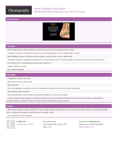 4 Orthopedics Cheat Sheets - Cheatography.com: Cheat Sheets For Every ...