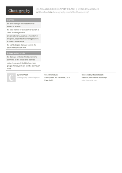 47 Geography Cheat Sheets - Cheatography.com: Cheat Sheets For Every ...