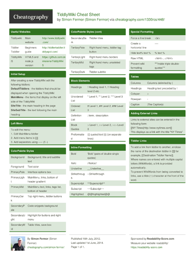 Confluence Markup Cheat Sheet by tgdchmi2 - Download free from ... Confluence Markup Cheat Sheet by tgdchmi2 - Download free from ...