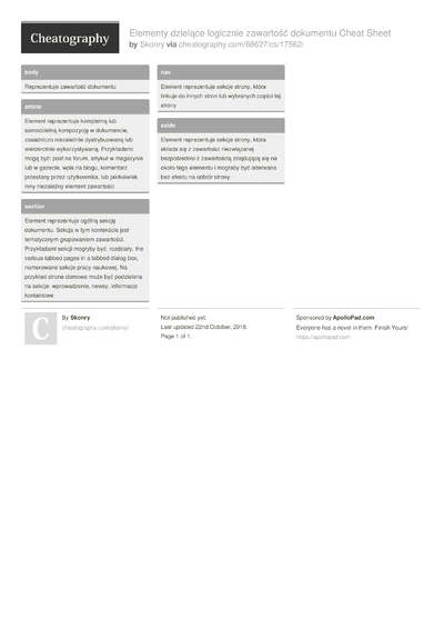 2698 Programming Cheat Sheets - Cheatography.com: Cheat Sheets For Every Occasion