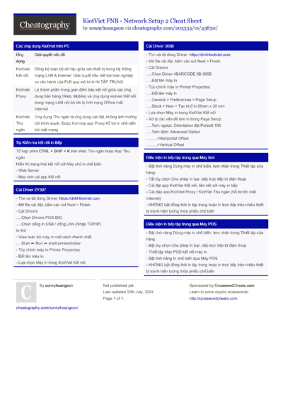 93 Networking Cheat Sheets - Cheatography.com: Cheat Sheets For Every ...