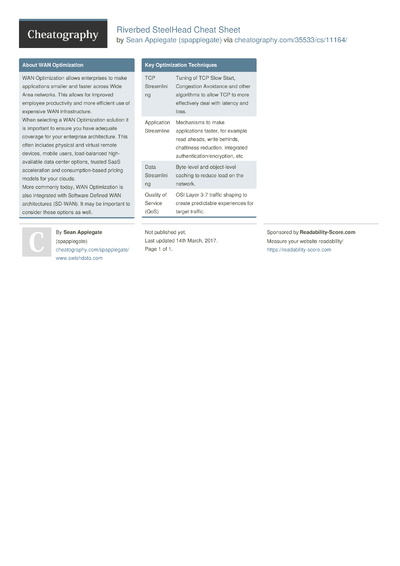 9 Optimization Cheat Sheets - Cheatography.com: Cheat Sheets For Every ...