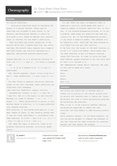 Nlp Cheat Sheet By Sree017 Download Free From Cheatography