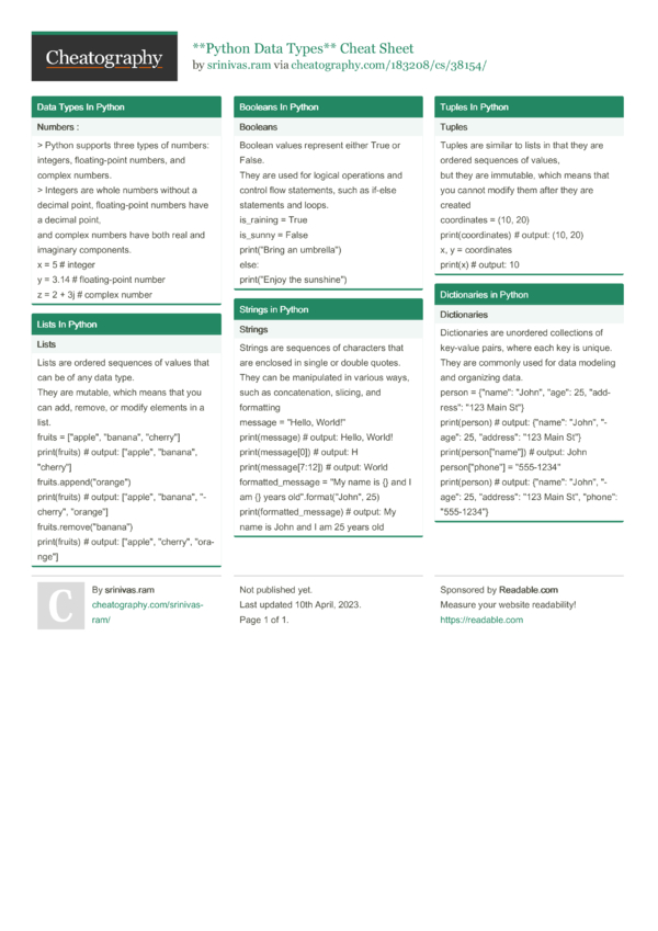 Go Data Types Cheat Sheet at Jason Weston blog Go Data Types Cheat Sheet at Jason Weston blog