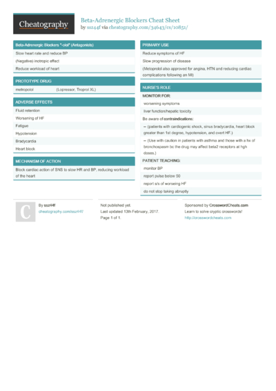 20 Heart Cheat Sheets - Cheatography.com: Cheat Sheets For Every Occasion