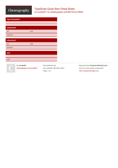 16 Typescript Cheat Sheets Cheat Sheets For Every Occasion