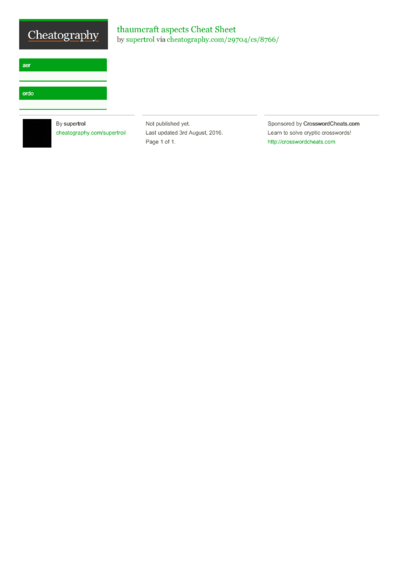 10 Minecraft Cheat Sheets - Cheatography.com: Cheat Sheets For Every ...