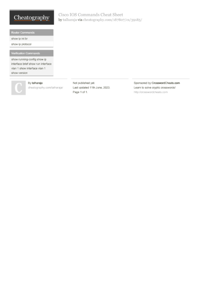 2338 Programming Cheat Sheets - Cheatography.com: Cheat Sheets For ...