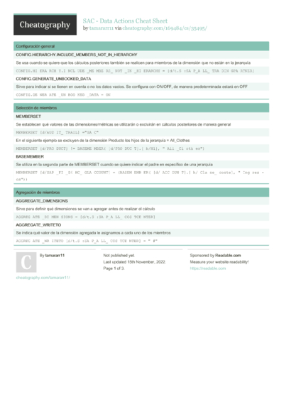 14 Sap Cheat Sheets - Cheatography.com: Cheat Sheets For Every Occasion