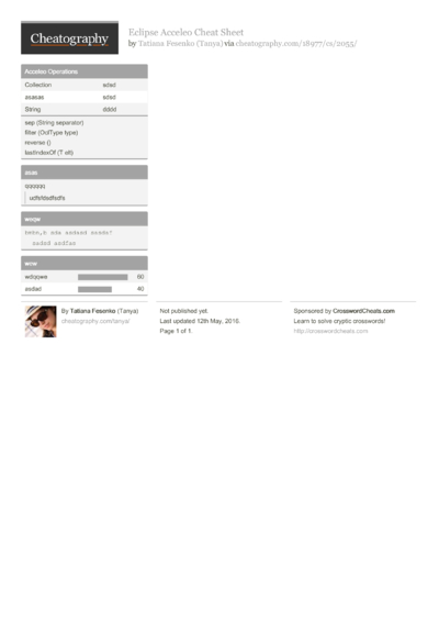 23 Eclipse Cheat Sheets - Cheatography.com: Cheat Sheets For Every Occasion