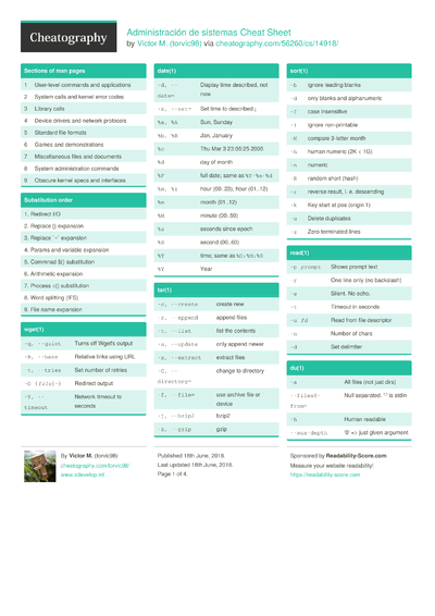Bash Dev Cheat Sheet by tertioptus - Download free from Cheatography ... Bash Dev Cheat Sheet by tertioptus - Download free from Cheatography ...