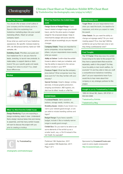 Cheat Sheets from September, 2017 - Cheatography.com: Cheat Sheets For ...