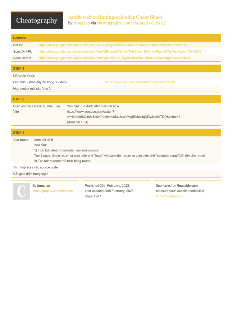 haodt-web-trainning-calendar Cheat Sheet by tronghao - Download free ... haodt-web-trainning-calendar Cheat Sheet by tronghao - Download free ...