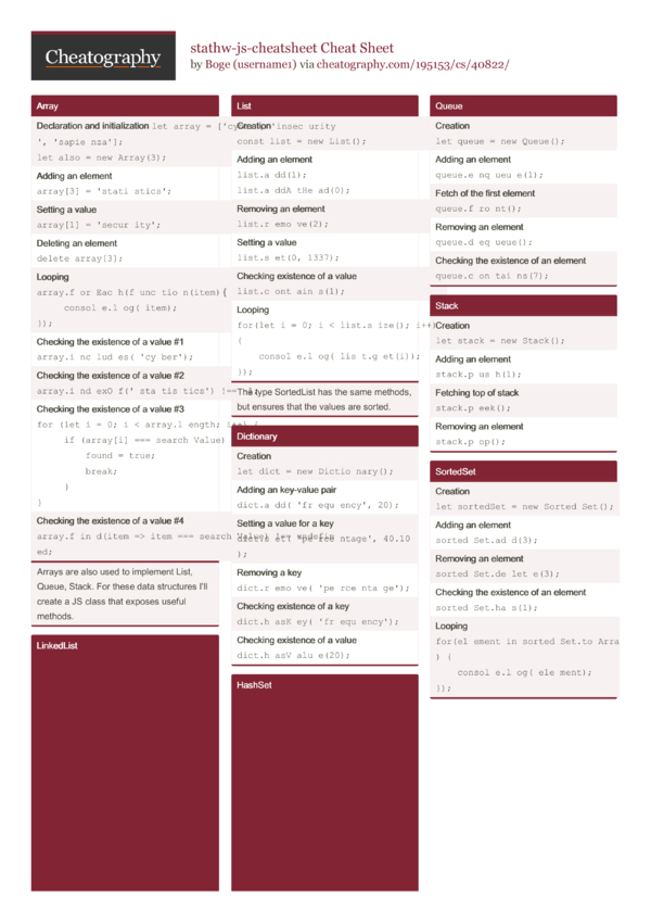 stathw-js-cheatsheet Cheat Sheet by username1 - Download free from ... stathw-js-cheatsheet Cheat Sheet by username1 - Download free from ...