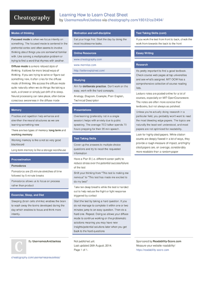 15 Strategies Cheat Sheets - Cheatography.com: Cheat Sheets For Every ...