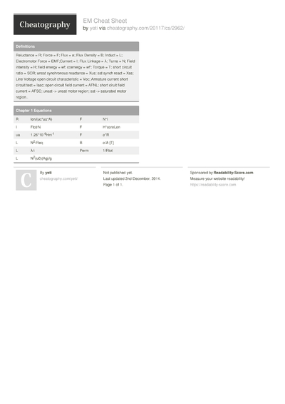 5 Ems Cheat Sheets - Cheatography.com: Cheat Sheets For Every Occasion